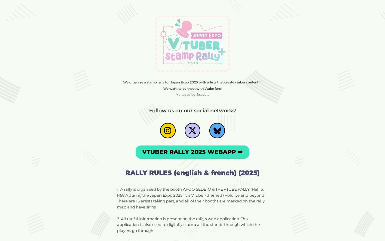 Japan Expo Vtuber Stamp Rally 2025